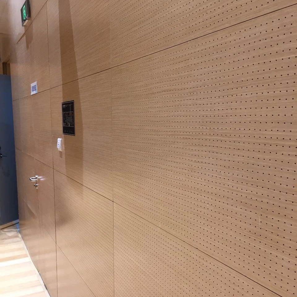 Malaysia Perforated Wood Acoustic Panel Decorative Wooden Perforated ...