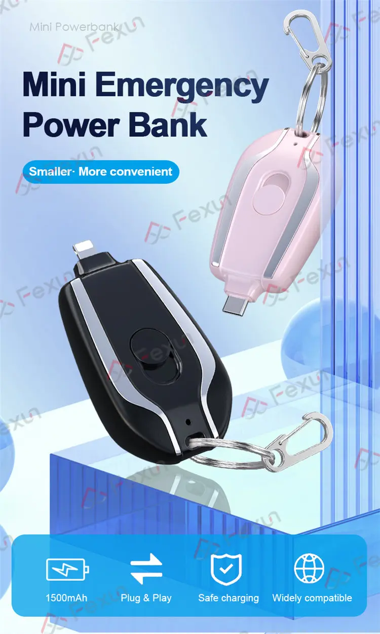Business Gifts Portable Pocket Charger 1200mah Power Banks Slim Key ...
