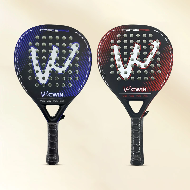 Cwin Padel Tennis Racket Carbon Fiber Grit Face Eva Memory Foam Core ...
