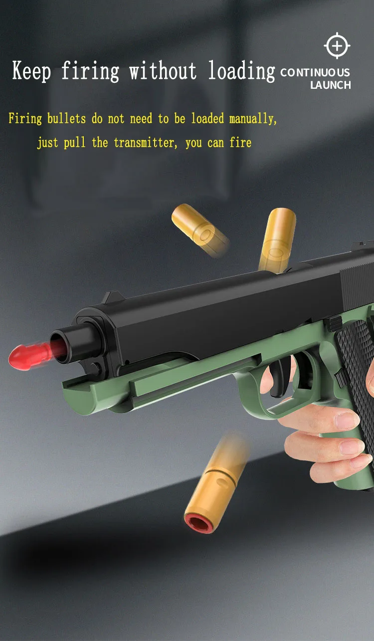 2023 Hot Blowback Shell Throwing Full Automatic 1911 Colt Shell ...