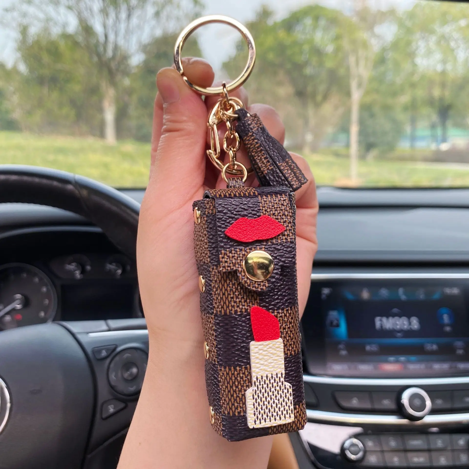 Mini Lipstick Bag Pouch with Keychain - Portable & Stylish