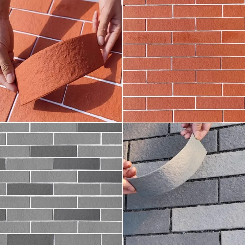 MCM Wall with Mixed Colors and Brick Textures for Exterior