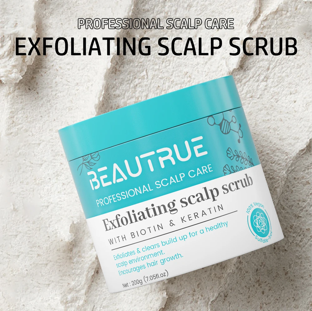 Biotin & Keratin Exfoliating Scalp Scrub Clarifying Promote Fuller ...