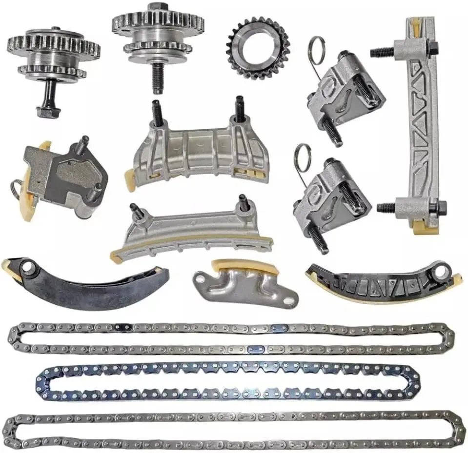 15pc/set Timing Chain Kit Guide Rail Tensioner Sprockets Engine ...