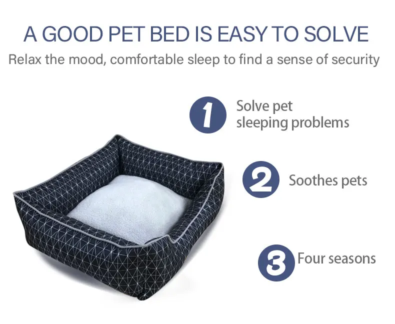 Luxury Ultra Removable Washable Round Donut High Bolster Calming Square ...