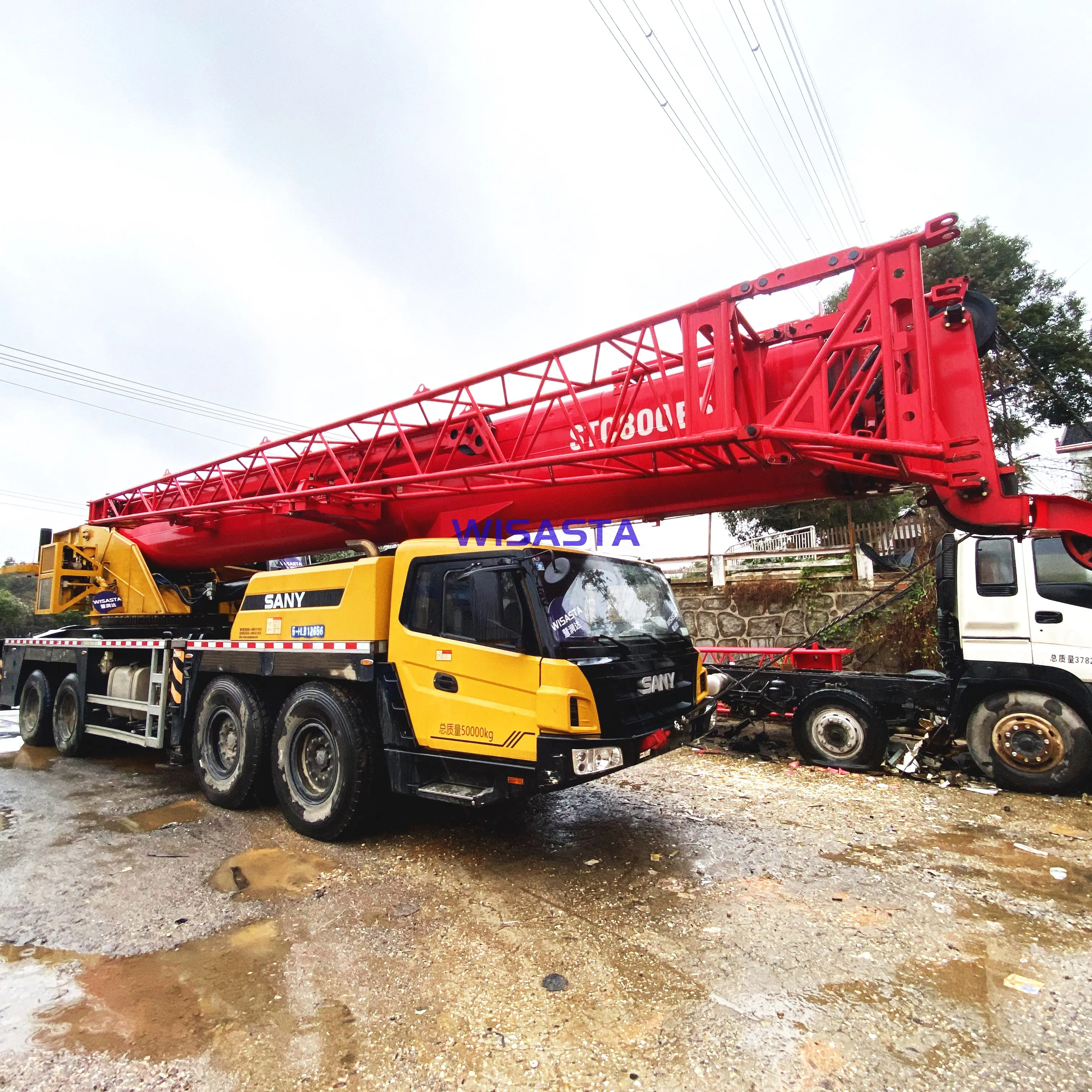Sany Boom Manlift Hydraulic Mounted Stc800 - 80 Ton Truck with Crane