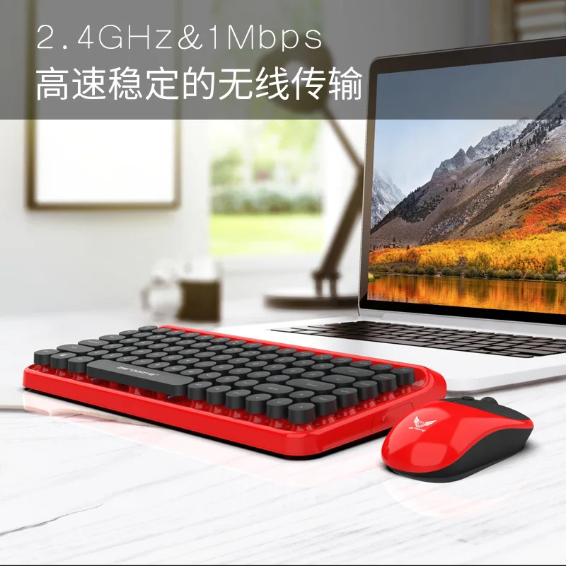 2.4g Wireless Keyboard And Mouse Dot Keyboard Office Laptop Wireless ...