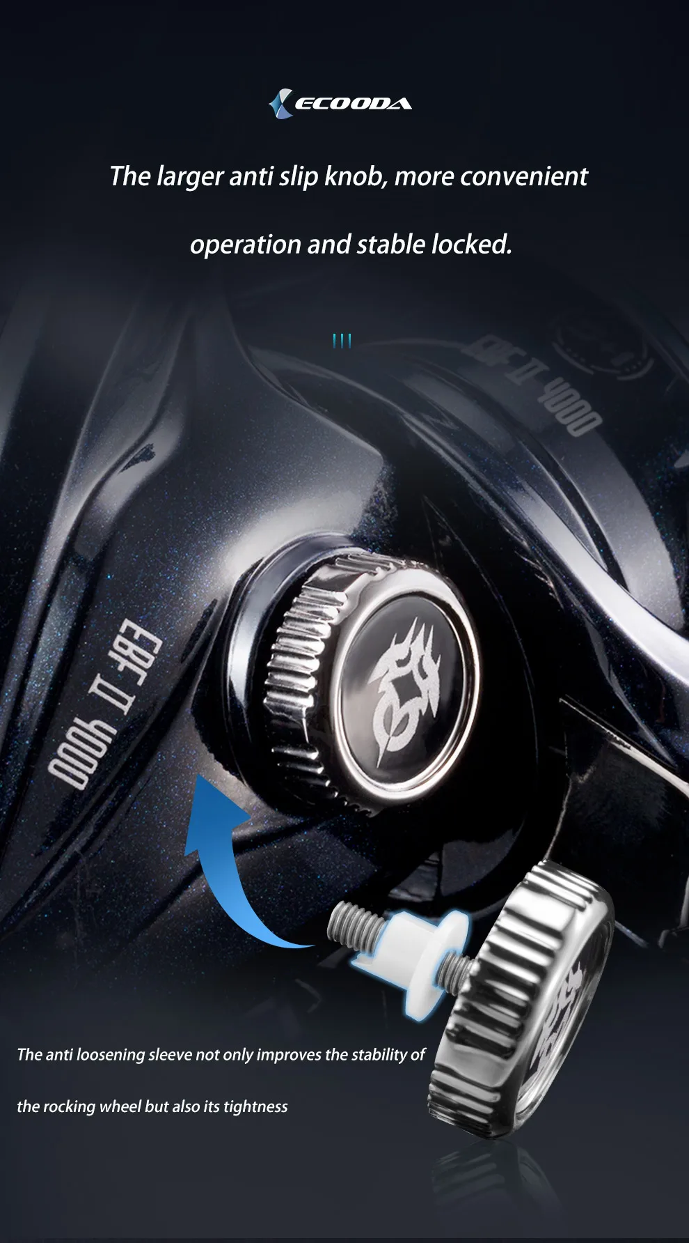 Ecooda EBF II Popping Spinning Fishing Reel - Durable & Versatile