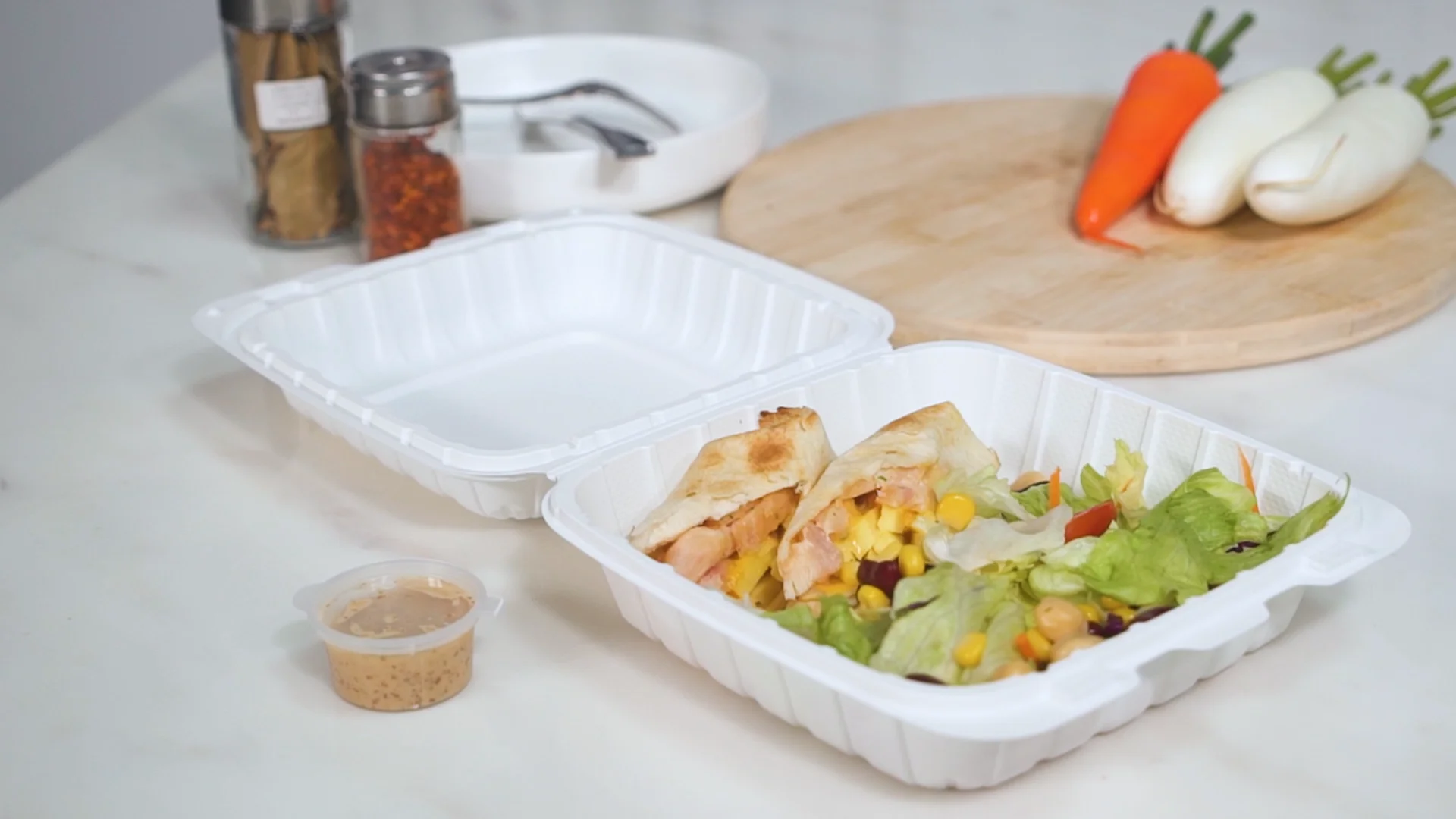 Eco Friendly Food Packaging To Go Boxes Burger Foodbox Restaurant Take ...