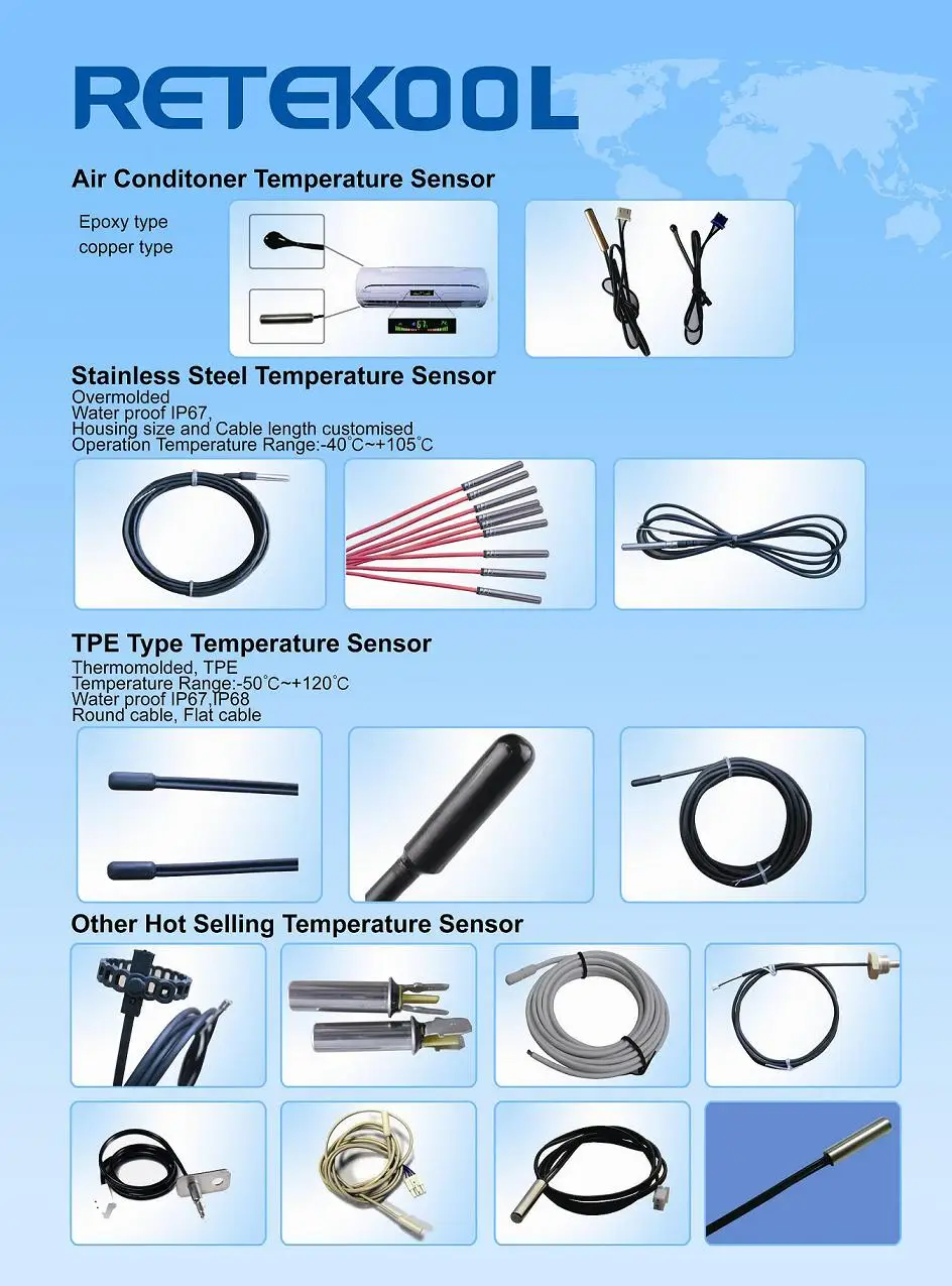 NTC Series Temperature Sensor Probe for Home Car Air Conditioner ...