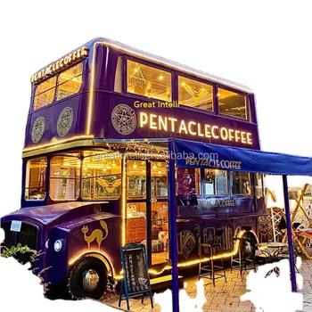 High Quality Double-decker Bus Double Decker Pizza Vintage Food Truck ...