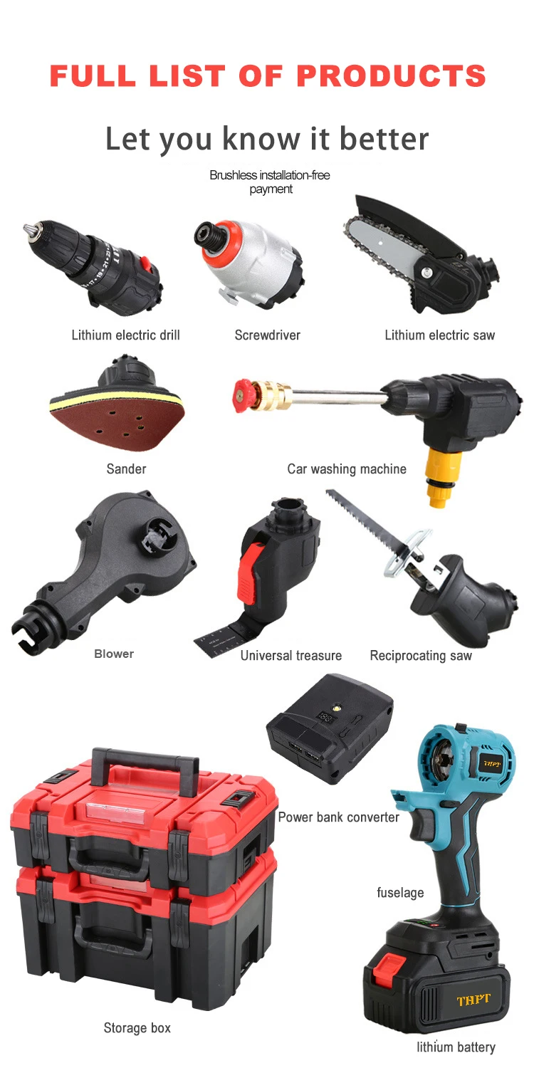 6-14 Pcs 21V Battery Brushless Cordless Multi Tools Kit