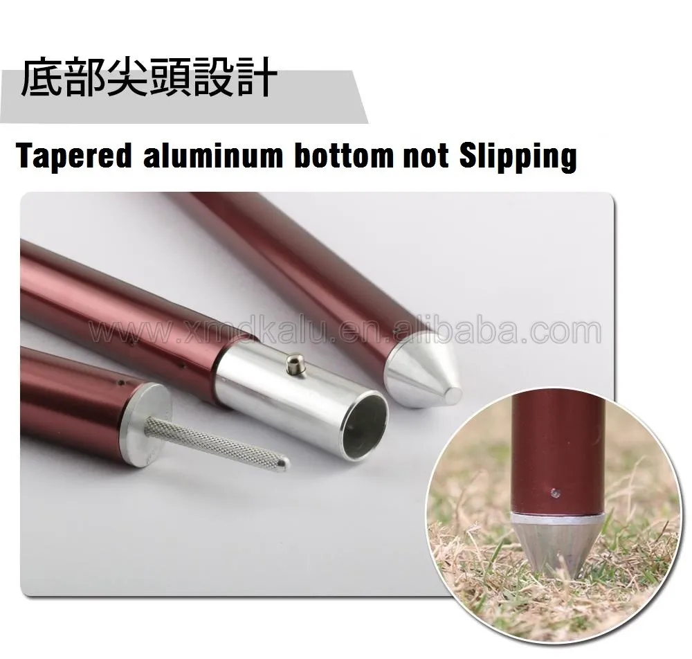 Hot Aluminum Telescopic Pole with Spring Button Lock Tent Telescopic ...