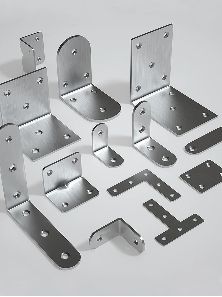 WELLTOP Furniture Hardware - L Shape Steel Flat Angle Bracket