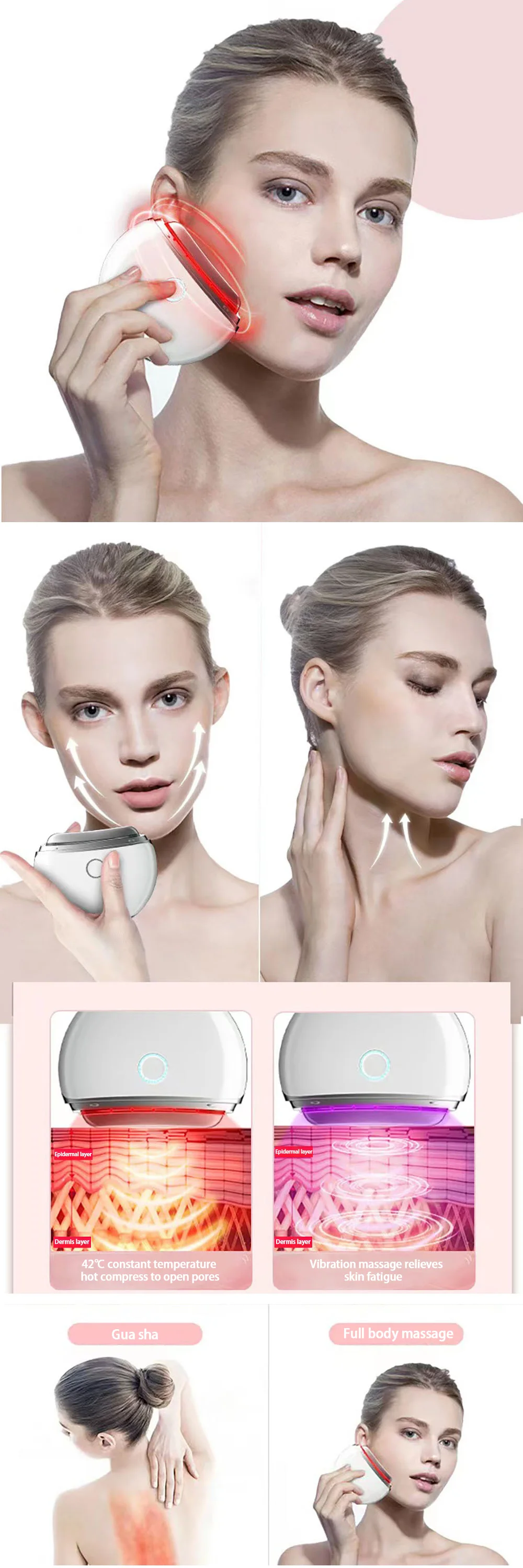 Female Beauty Tools Double Cheek Chin Lift up Face Massager ...