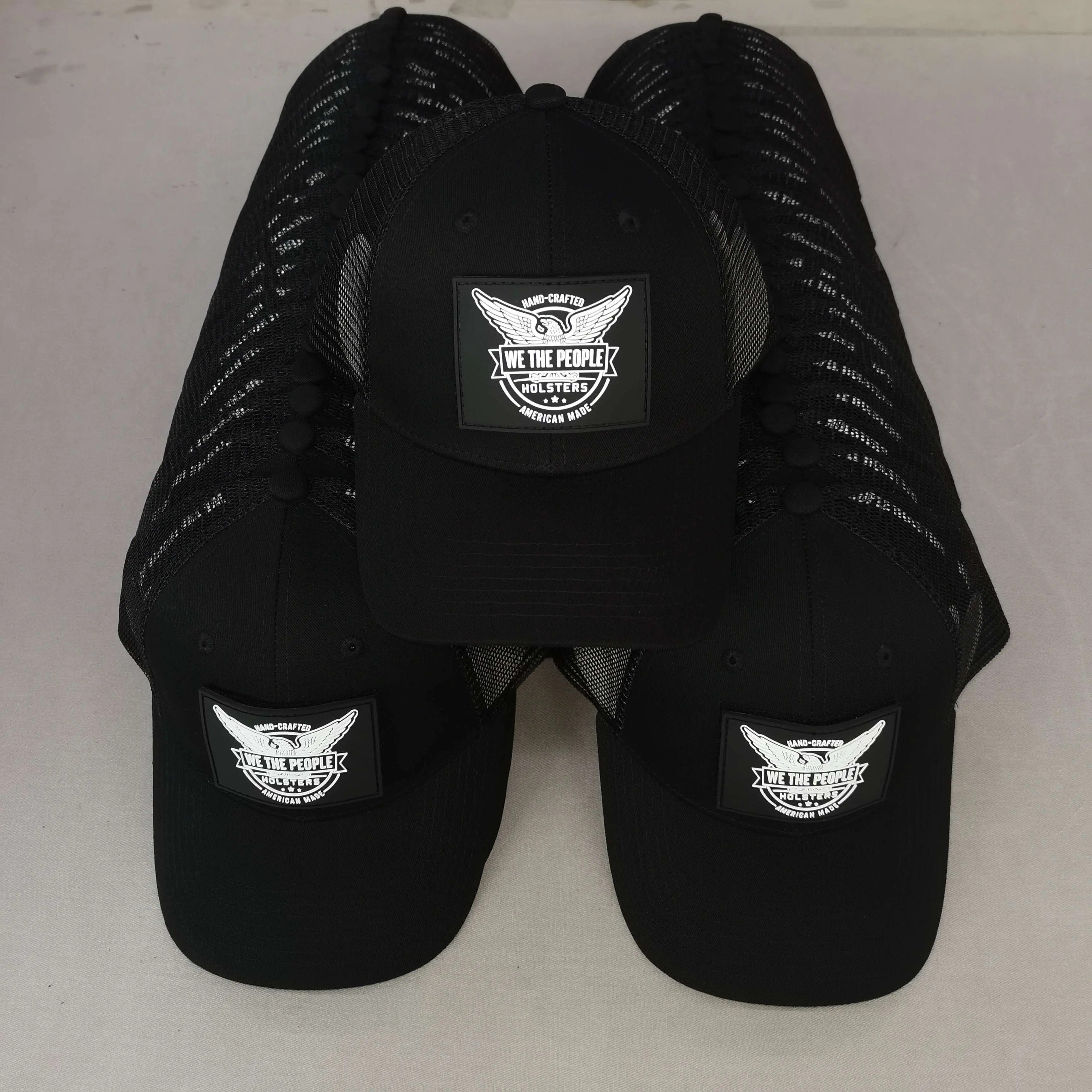 Custom Pvc Logo Baseball Cap Rubber Patch Trucker Mesh Caps Trucker Hat ...