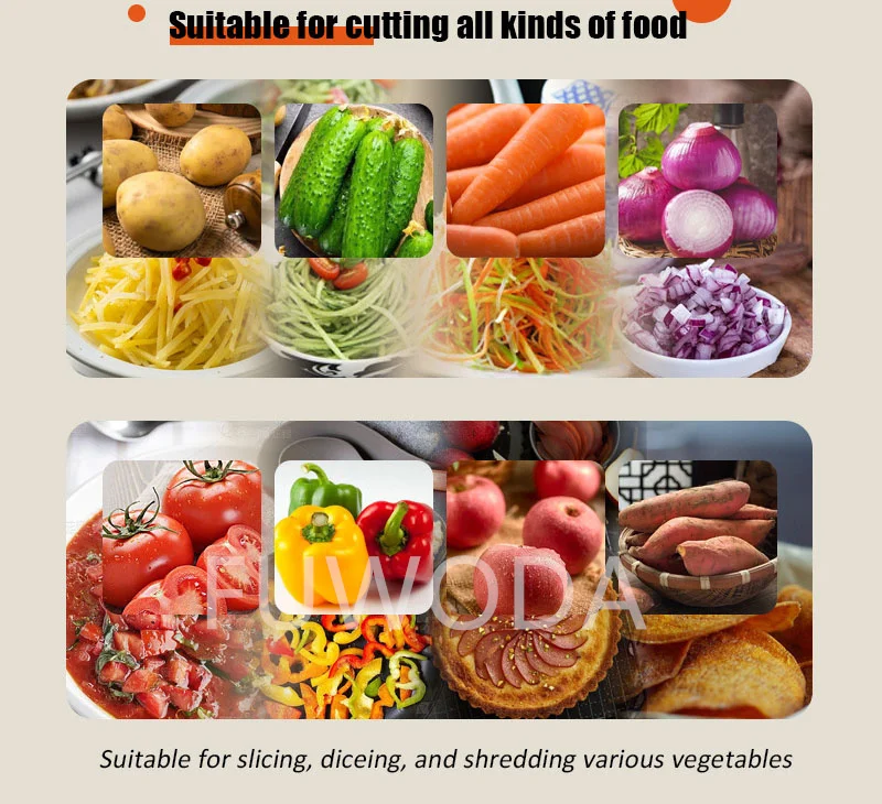Commercial Dicer Slicer Chopper Shredder Cutter Carrot Potato Lemon Onion Slicer Multifunction ...