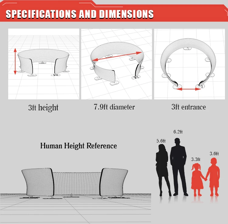 Custom Printing Design 360 Photo Booth Circle Barrier with Opening ...