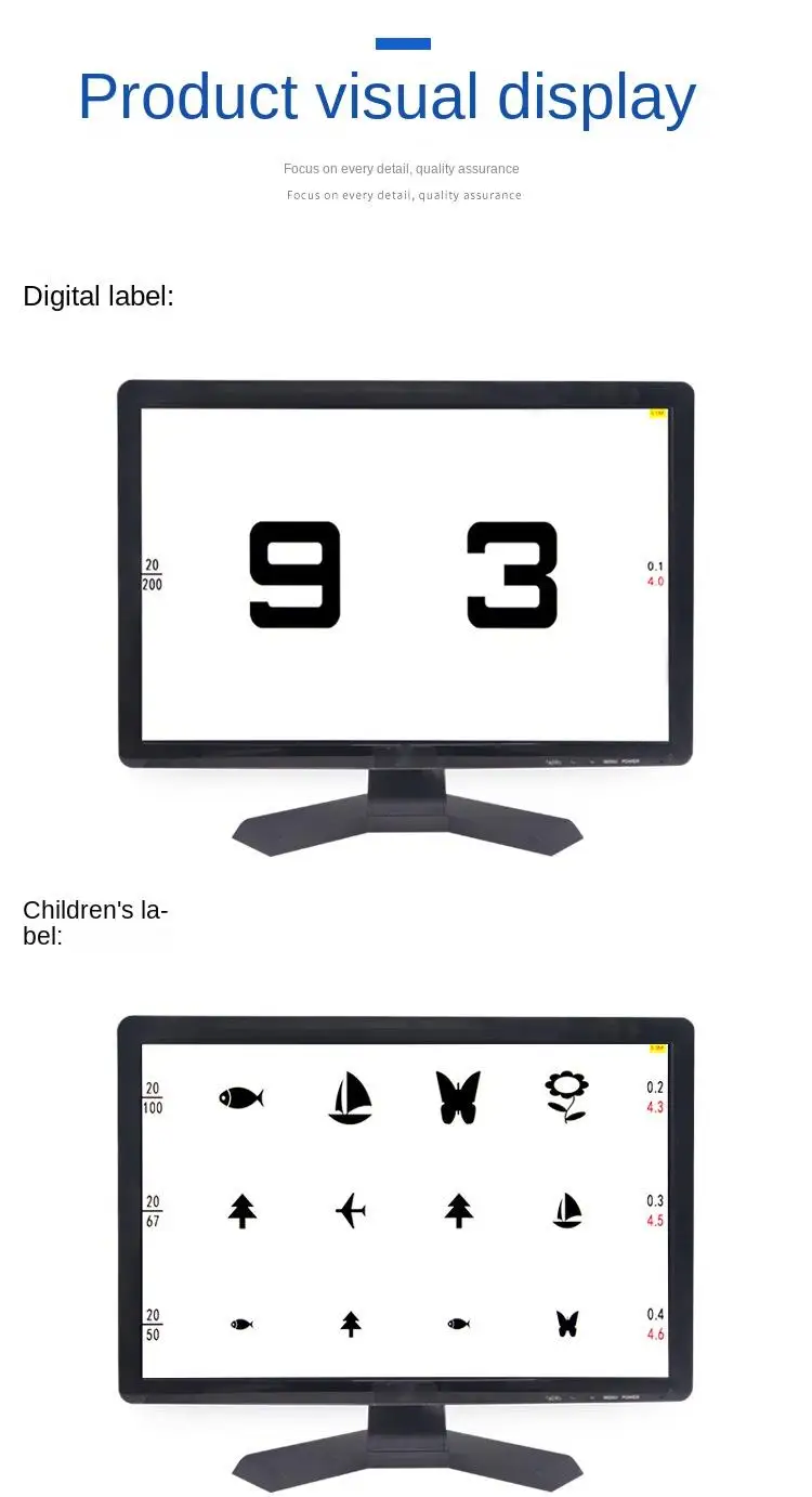 Rightway Brand China Optometer Snellen Visual Acuity Chart Vision High