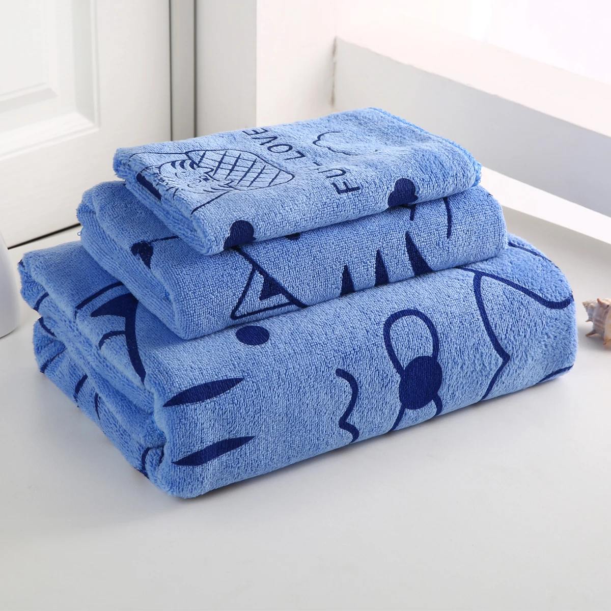 Factory Direct Selling Cotton Bath Towel Thickened Absorbent Gift Three ...