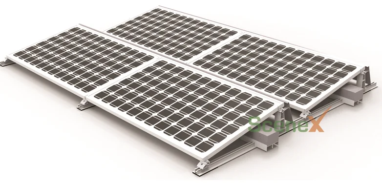 Ballast Solar System East &west Solar Panel Mounting Bracket For Any ...