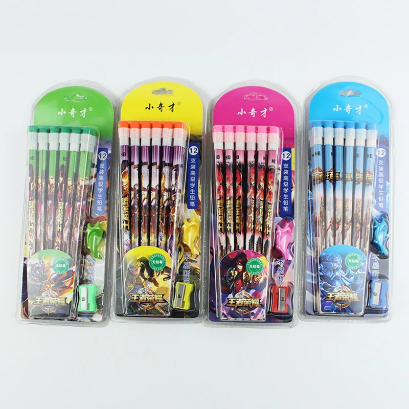 Large Leather Hexagonal Pencil Set Color Mixed Primary School ...