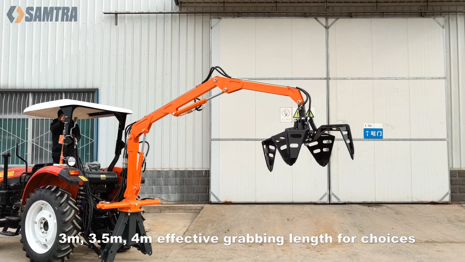 Samtra Oil Palm Crane With Grabber Ffb 4 Jaws Grabber Crane Picker For ...