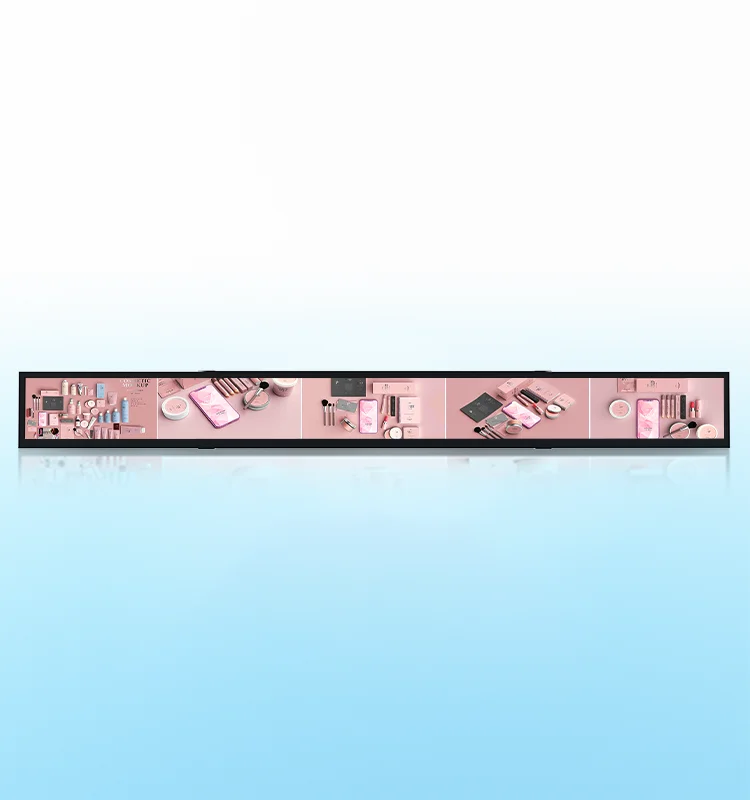 Supermarket Ultra Wide Strip Shelf Edge Advertising Digital Signage ...