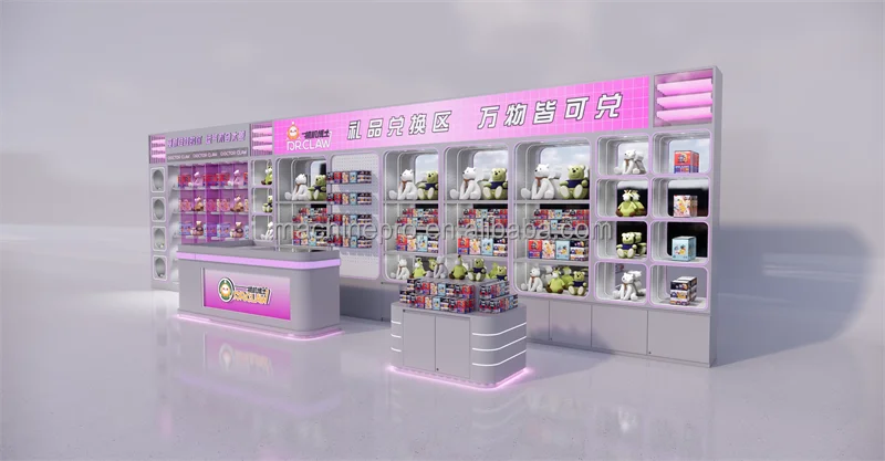 Arcade Play Center Interior Design Plush Toy Shelving Prize showcase ...