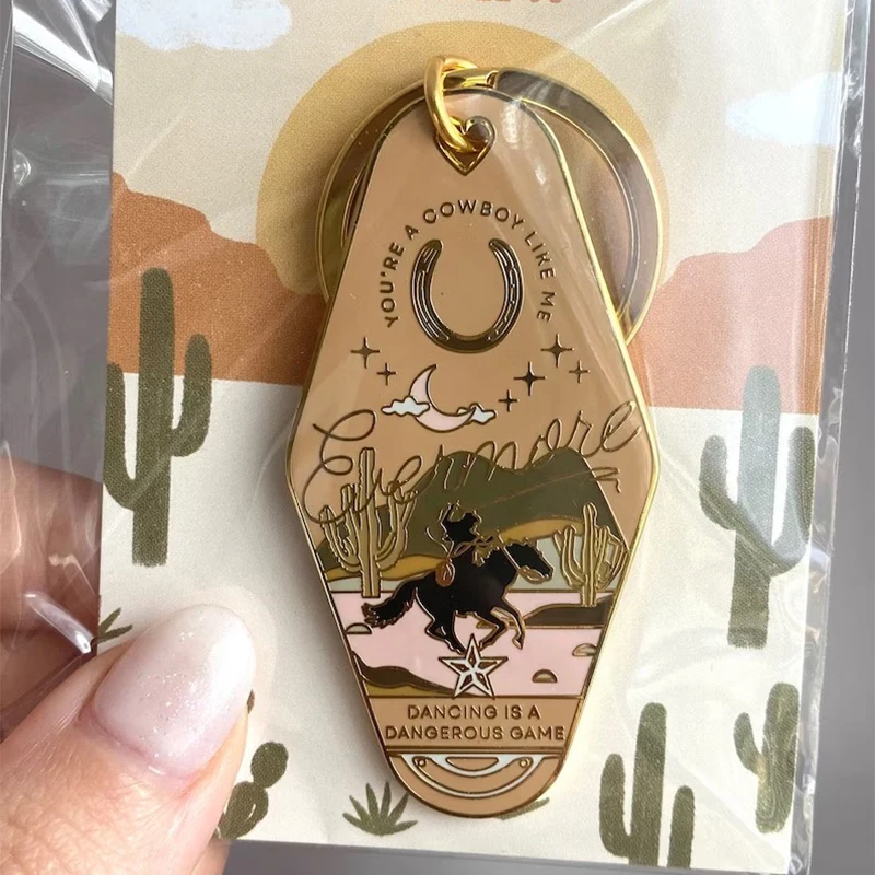 Custom Hotel Keychains Metal Crafts Retro Vintage Motel Room Evermore ...