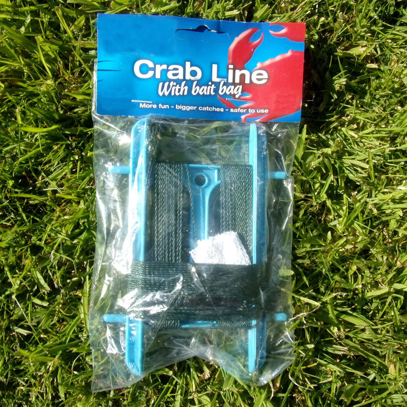 Crab Line 11m With Bait Bag & Weight Child Safety No Hooks Fishing X 1 ...