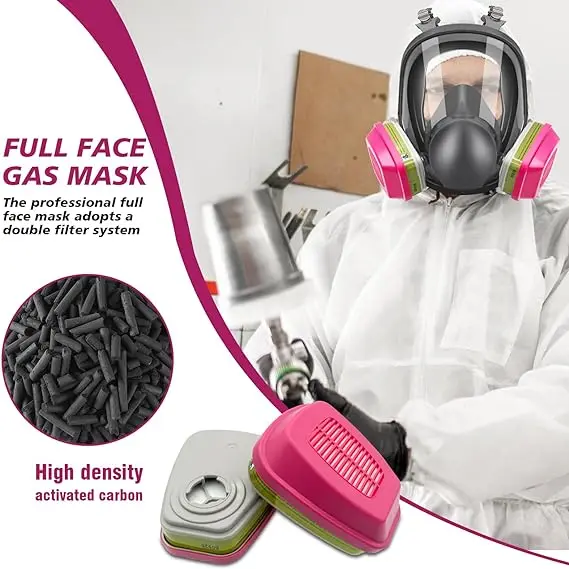 6800 Electric Blower Gas Mask - Powered Air Purifying Respirator