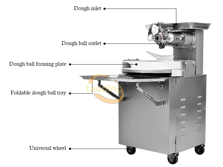 Automatic Dough Ball Making Machine - 60-150g Bakery Dough Divider ...