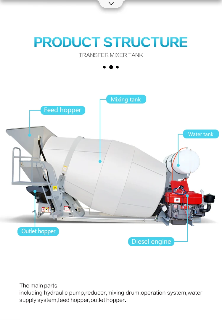 Customizable 6x4 Logistics Diesel Concrete Mixer Tractor Truck Rear ...