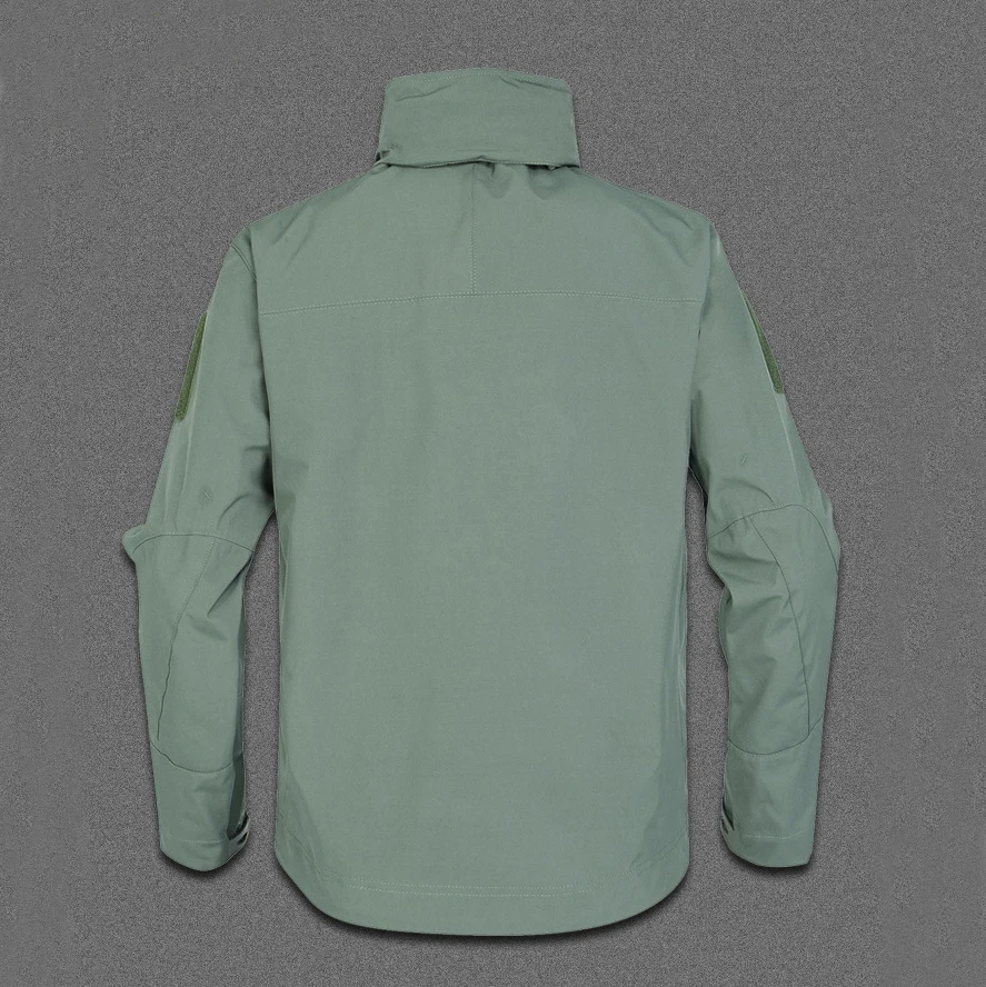 Shark Skin Soft Shell Jacket With Hooded Waterproof Windproof Jacket ...