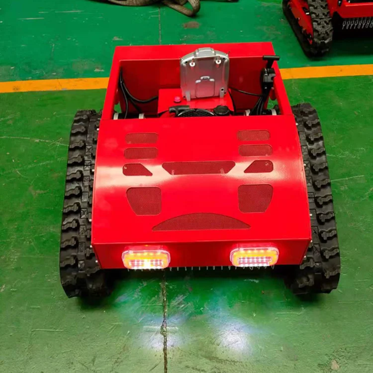 Small remote control lawn mower farm lawn trimming weeding mower Crawler type pastoral lawn mower