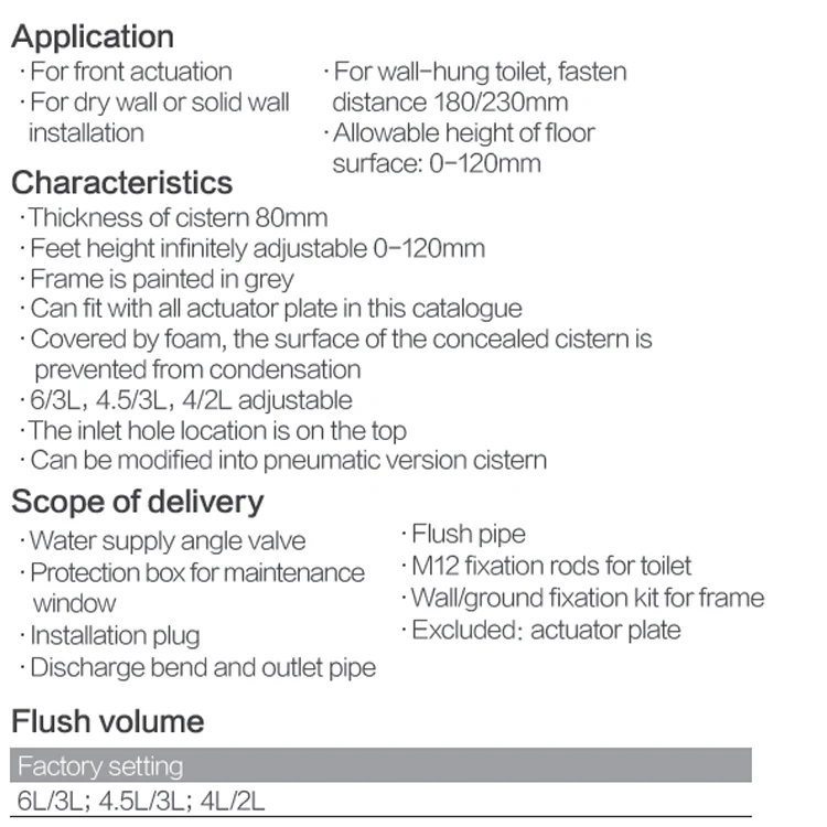 Hidden Cistern Fs1001-g Concealed Cistern With Hk170 Matte Chrome ...