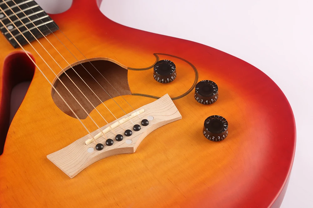 GECKO Stringed Instruments Tiger Maple Electric Guitar Satin Paradis ...