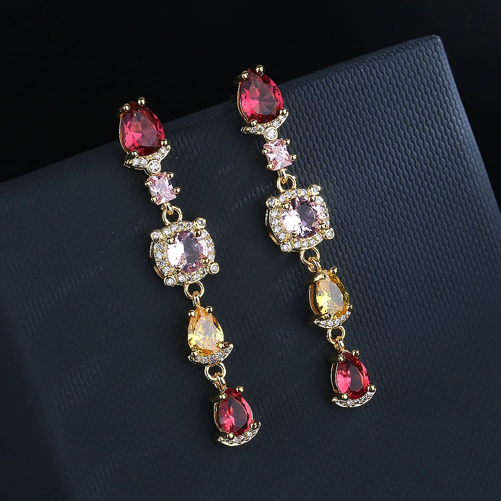 Elegant Jewelry Kyed0723 Creative Multicolor Color 3a Beautiful Zircon ...