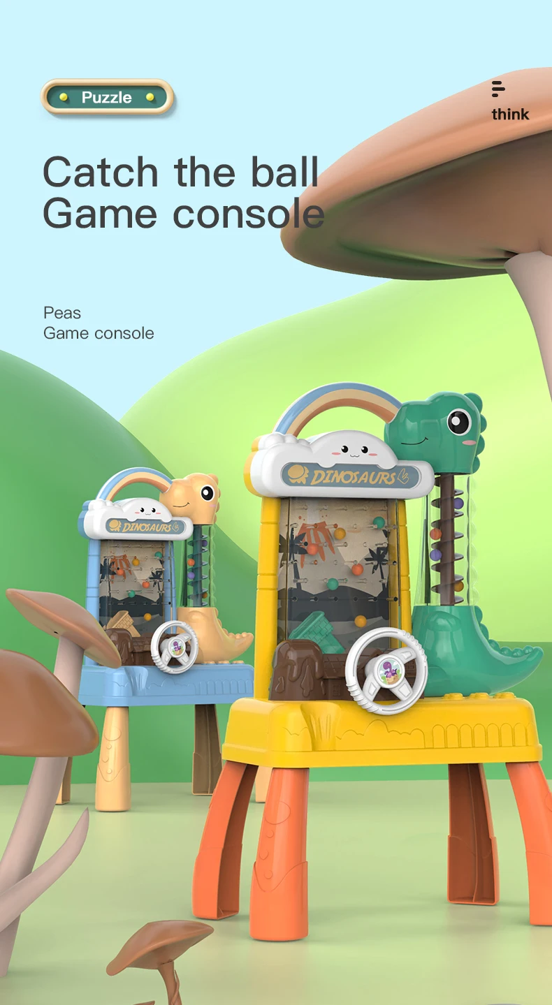 Qs Toy Dinosaur Peas Game Console Toy Rich Function Sound And Light ...