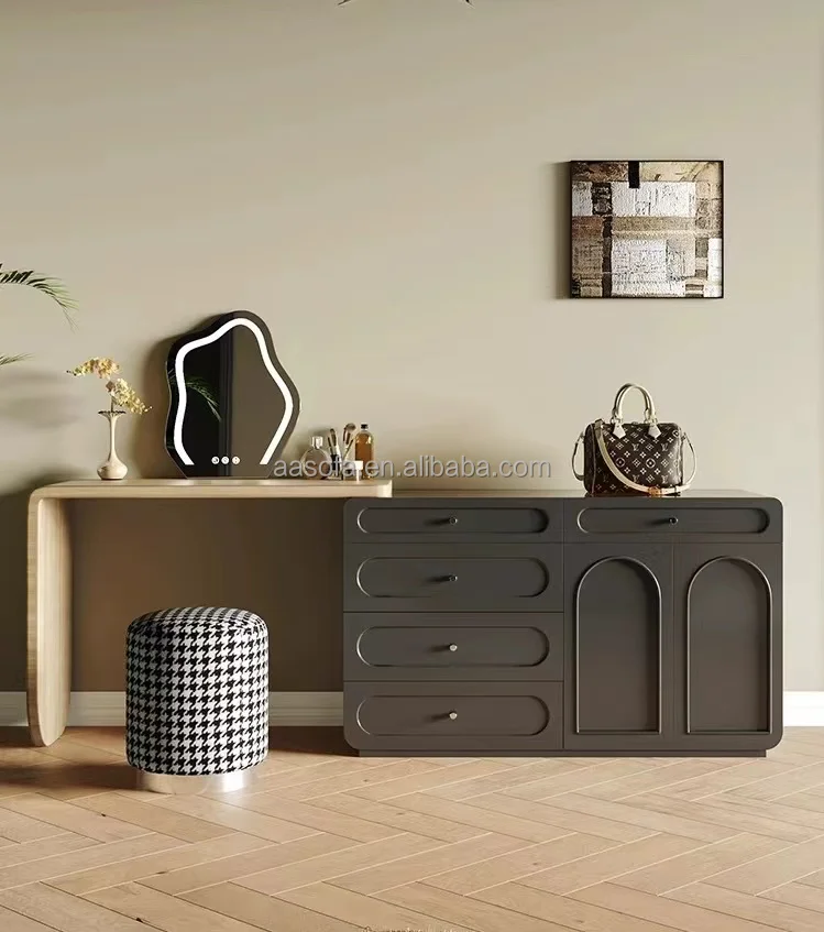 Unique Salon Narrow Dressing Table Walnut Wooden Tables For Bedroom ...