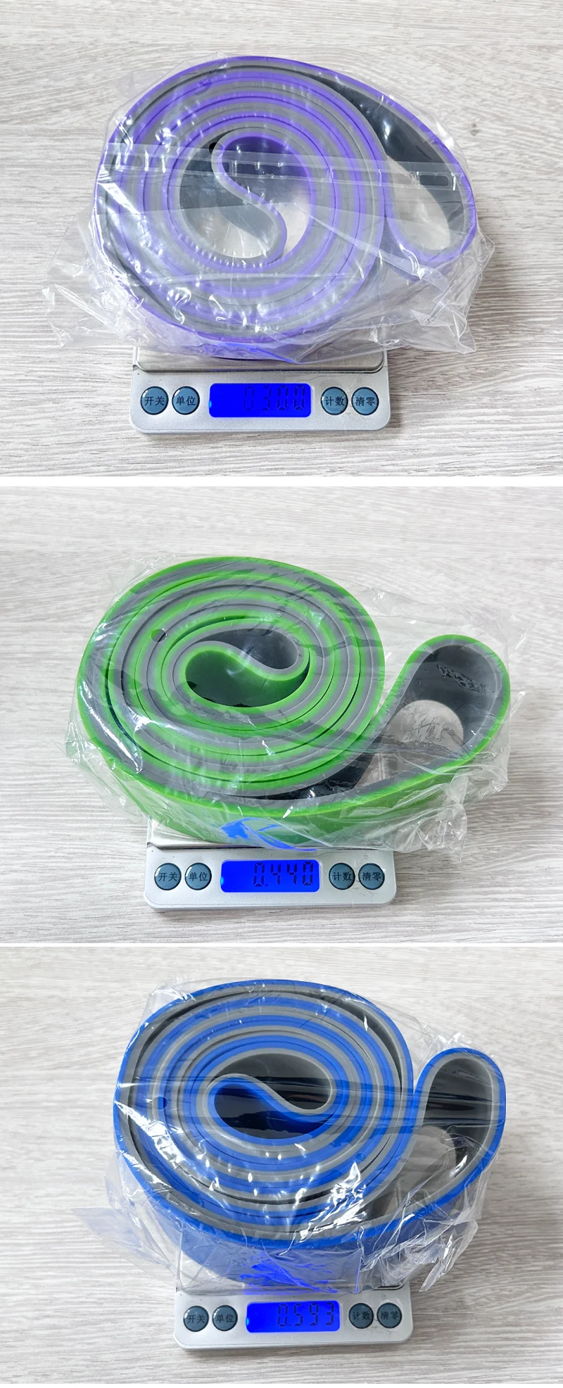 RTS Long Resistance Band 4 Bands Dual Colors Odorless Durable TPE Pull ...