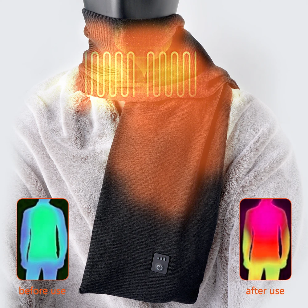 Custom Neck Snood Warmer Far Infrared Heated Scarf with 3-stage ...