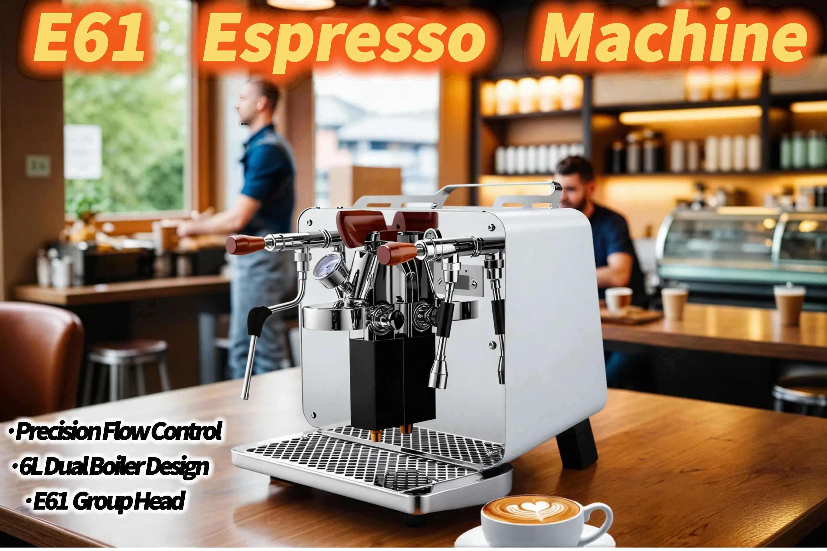 Stainless Steel Cafetera - Semi-Automatic Espresso Machine