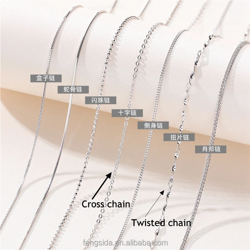 Big Promotion 925 Sterling Silver Chain 18 Inch Cross Chain Snake Link ...