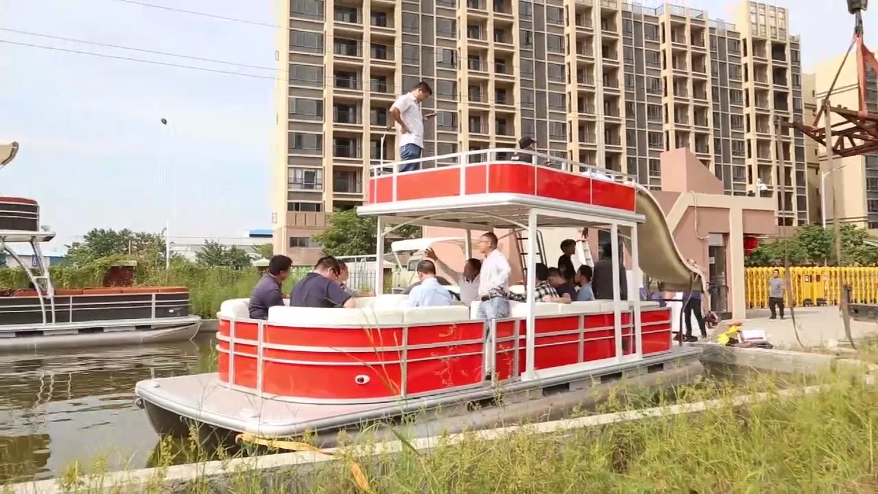 2024 High Performance Double Decker Amuninum Pontoon-based Trampoline ...