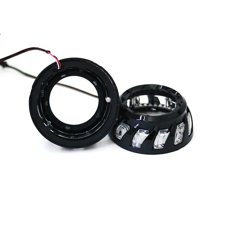 3 Inch Turbine Shroud with LED Halo Ring for Car Headlights