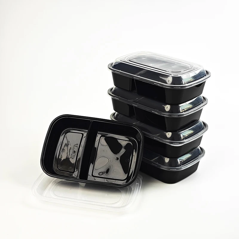 Free Sample Disposable 2 Compartment 3 Compartment Plastic PP Take Away ...