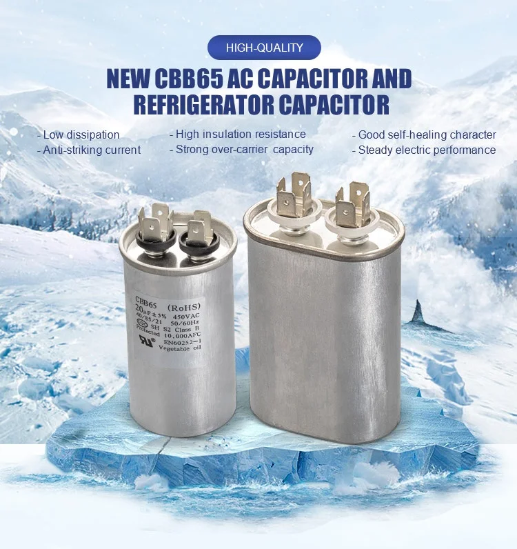 CBB60 Capacitor 450VAC 50/60Hz for AC/Motor Applications - RoHS/ISO9000 ...