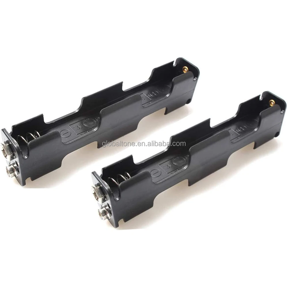 Black plastic 4xAA cell (UM-3*4) LR6 R6P 6V Battery Holder Box Case ...